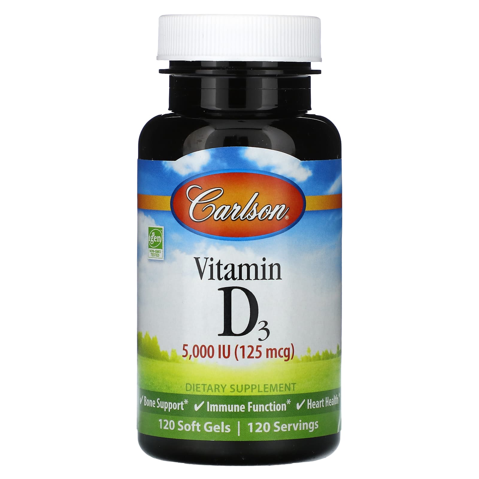 Vitamin D3 5000 IU (125 mcg), Bone Health, Muscle Health, Vitamina D3 ...