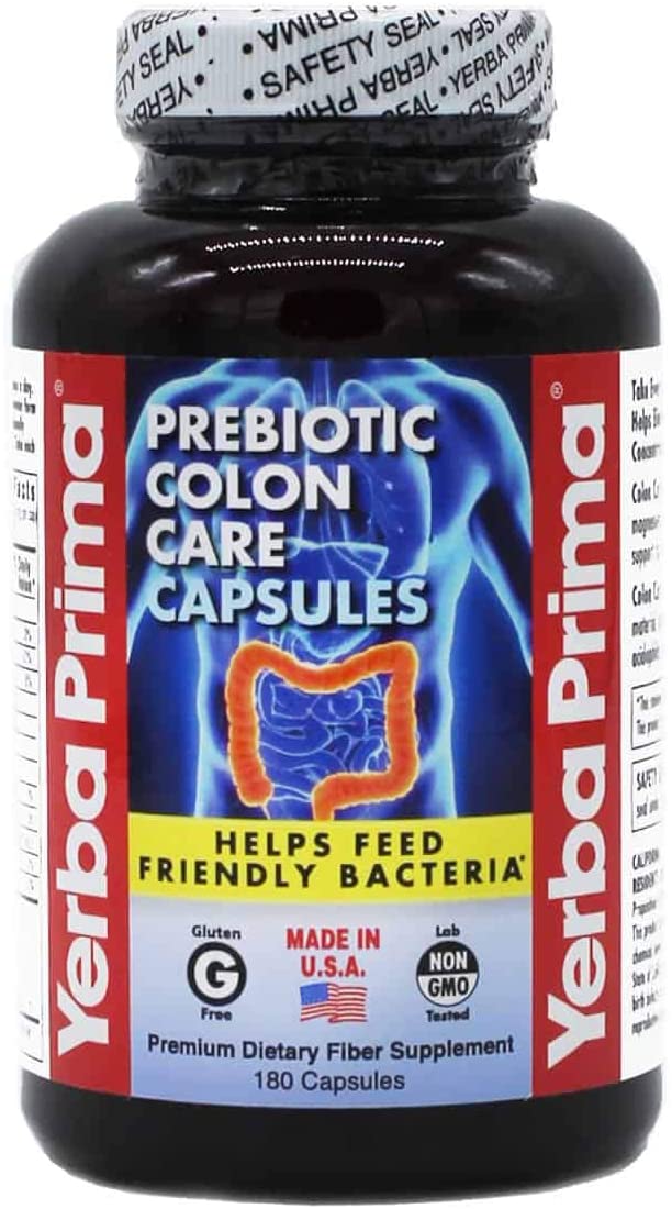 YERBA PRIMA PREBIOTIC COLON CARE 180 CAPS – MEDICINA NATURAL GUATEMALA